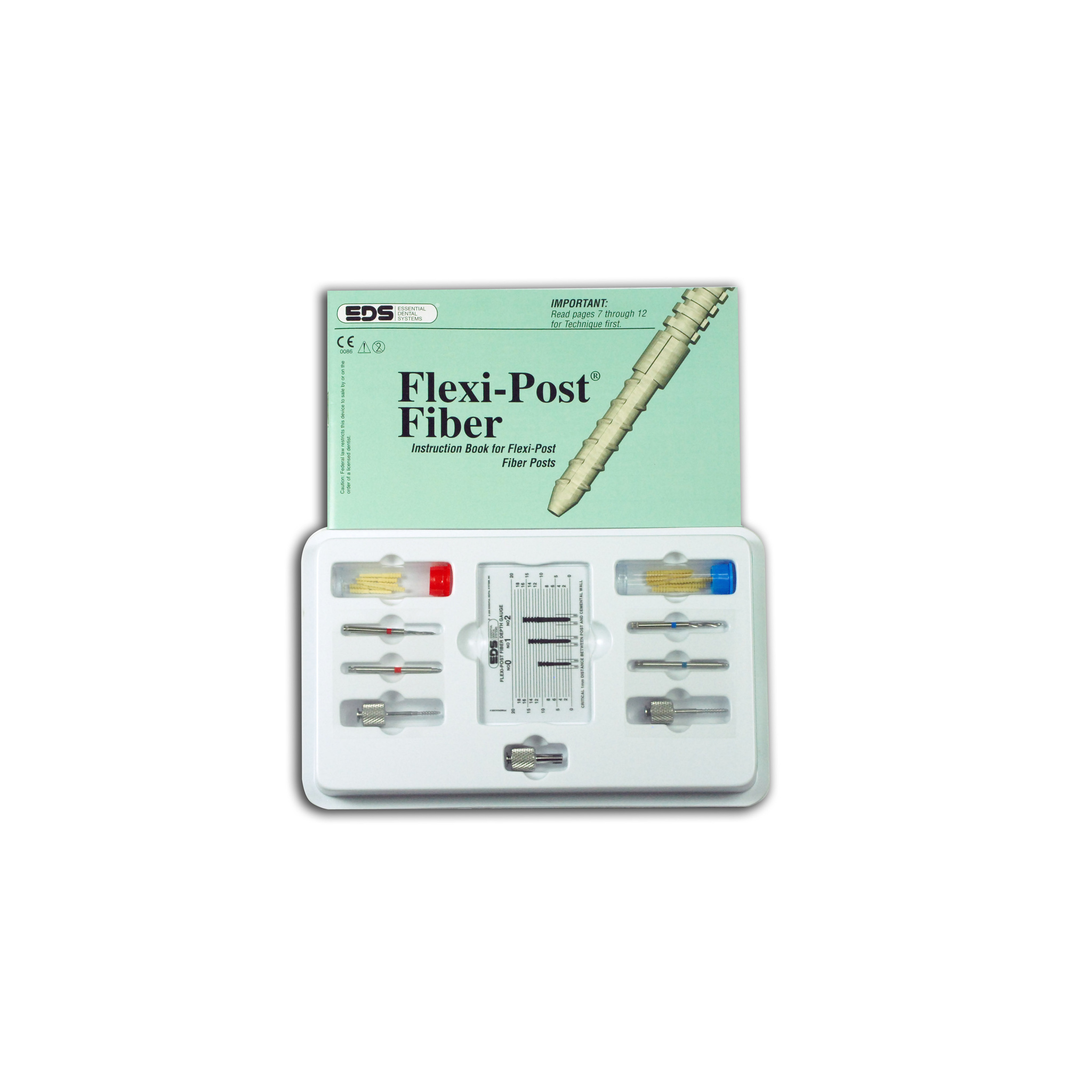 Flexi-post fiber intro kit (rød og blå) - Technomedics